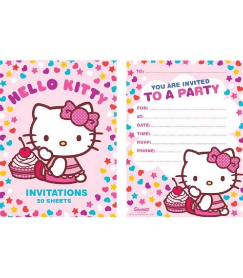 Hello Kitty Padded Invitation 20sheets