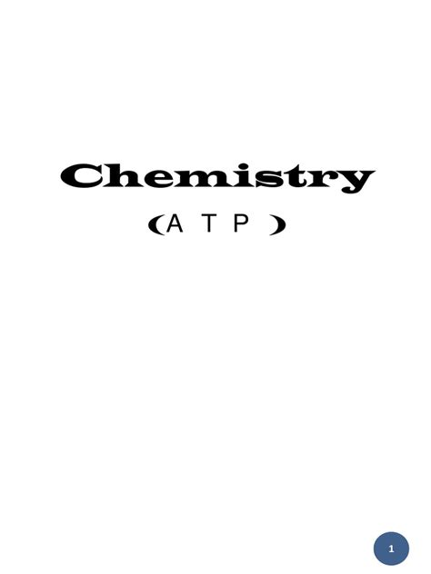 Atp Notes For Chemistry O Level Pdf Ion Anode