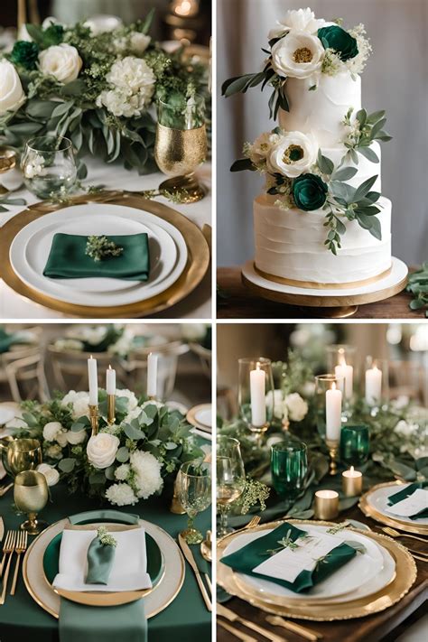 5 Beautiful Emerald Green Wedding Color Palette Ideas