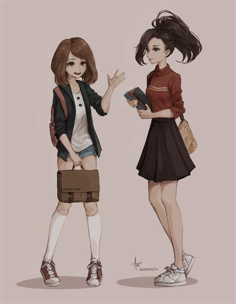I Drew Casual Ochako And Momo Rthetempleofochako