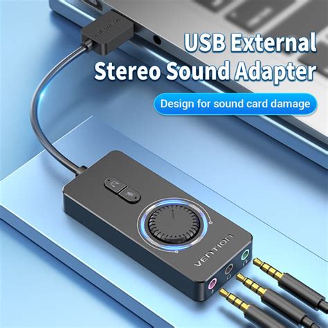 Vention Sound Card Usb External Stereo Sound Adapter For Laptop Speaker
