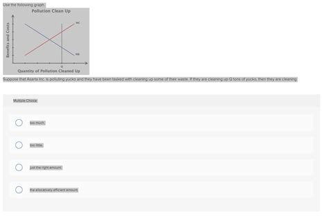Solved Multiple Choice Too Much Too Little Just The Right