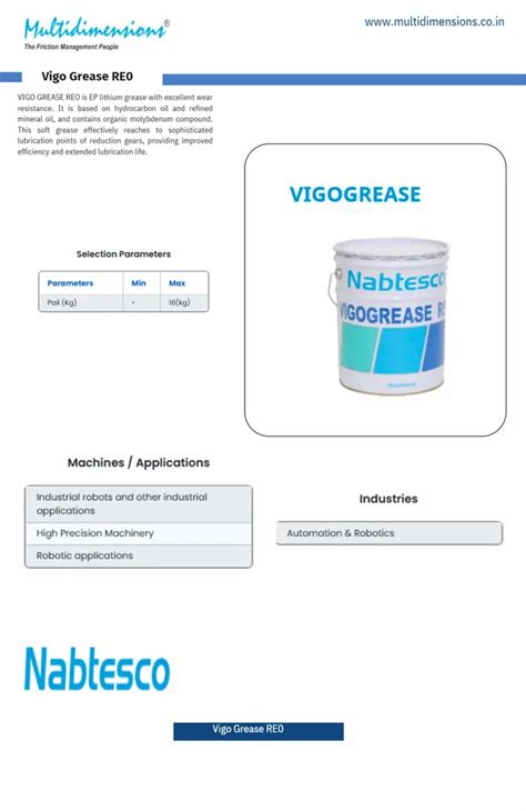 Vigo Grease Re0 At ₹ 4000 Kg सिंथेटिक ग्रीस In Navi Mumbai Id 2855343631273