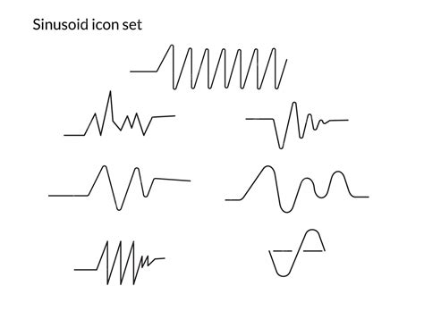 Premium Vector Sinusoid Icon Set Style Design Isolated On White