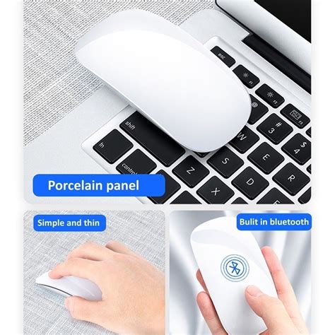 Bluetooth 5 0 Wireless Rechargeable Mouse Silent Multi Touch Mice Ultra Thin Mouse For Macbook