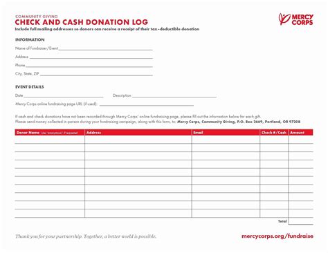 Donation Check Template Content Calendar Template