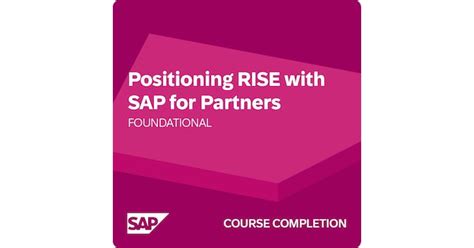 Positioning Rise With Sap For Partners Record Of Achievement Was