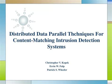Ppt Distributed Data Parallel Thchniques For Content Matching