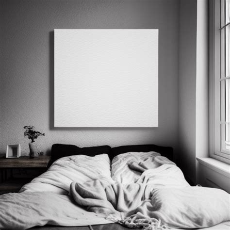 Large Rectangular White Blank Canvas Art Mockup · Creative Fabrica