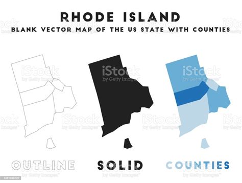 Rhode Island Map Borders Of Rhode Island For Your Infographic Vector Us