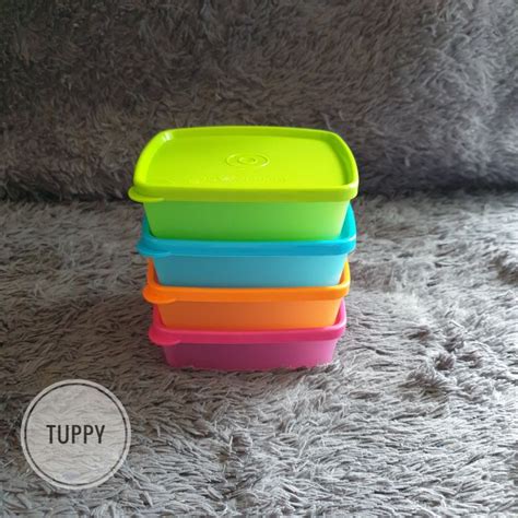 Mini Shallow Square Round Kotak Makan Tupperware 1 Lazada Indonesia