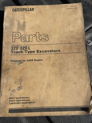 Cat Caterpillar 320l Parts Manual Book Catalog List Excavator Guide Sn