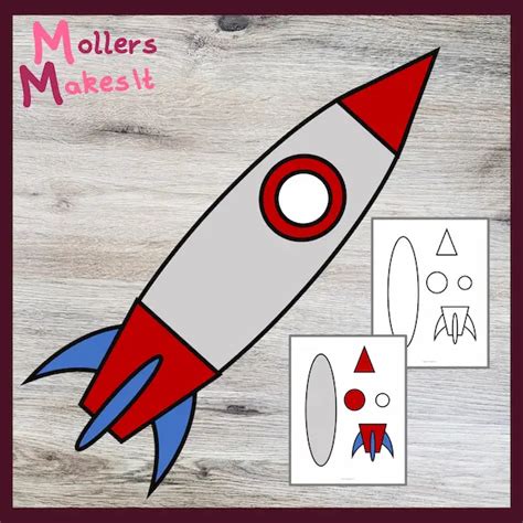 Rocket Craft Template Cut And Glue Mollers Makes It