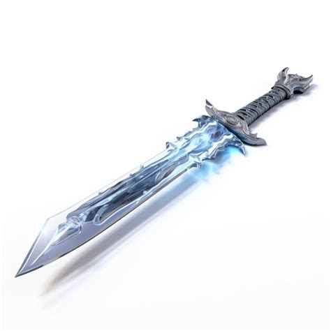 Premium Ai Image Quantum Sword With White Background High Quality Ul