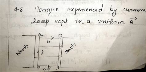 SOLUTION Torque Experienced By Current Loop In A Uniform Studypool