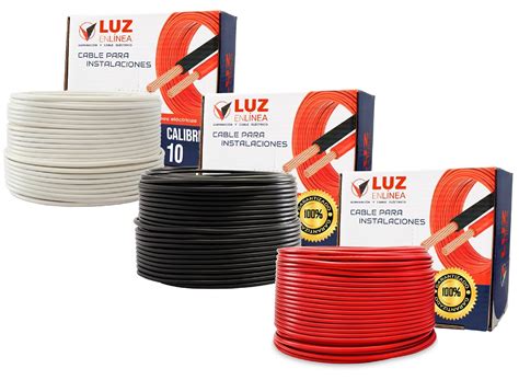 Pack 3 Cajas De Cable Calibre 10 De 100m Cada Caja Cable Eléctrico