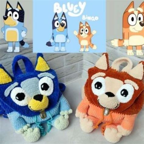 2 Bluey And Bingo Backpack Pdf Crochet Patterns Crochet Pattern