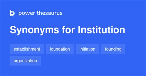 Institution Synonyms 1 410 Similar Words And Phrases