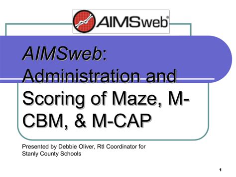 Aimsweb Maze M Cbm M Cap Administration And Scoring Guide
