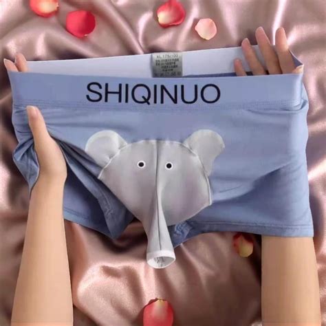Mens Novelty Elephant Trunk Boxers Funny Pouch Underwear T For