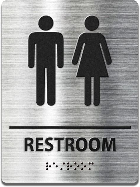 Ada Mark Modern Restroom Sign For Business Ada Compliant