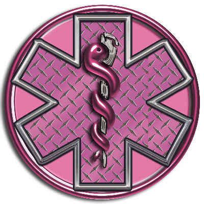 Ems Star Of Life Ambulance Pink Custom Decal Sticker