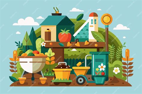 Premium Vector Explore The Compost Cycle With A Flat Illustration