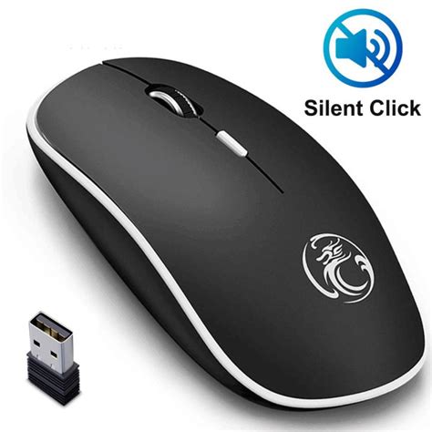 Imice Wireless Mouse Silent Computer Mouse 1600 Dpi Ergonomic Mause