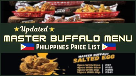 Master Buffalo Philippines Menu And Prices [august 2024] Philmenu