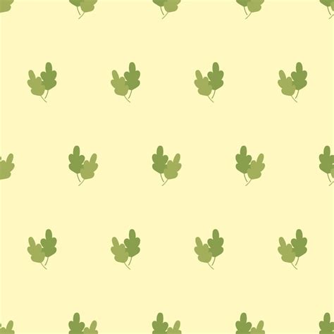 Premium Vector Green Oak Leaf Pattern Autumn Vector Seamless For