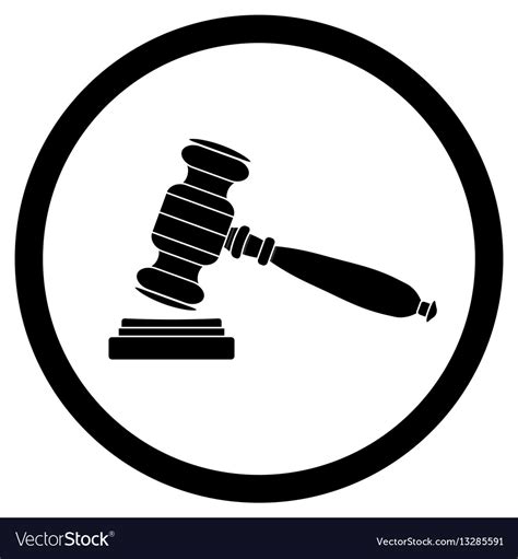 Gavel Icon Black Royalty Free Vector Image Vectorstock