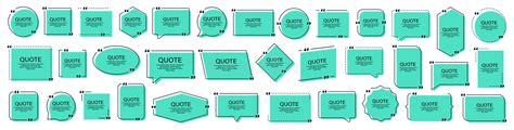 Quote Box Frame Big Set Texting Quote Boxes Blank Template Quote Text Info Design Boxes