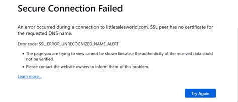 How To Fix Secure Connection Failed Testingdocs