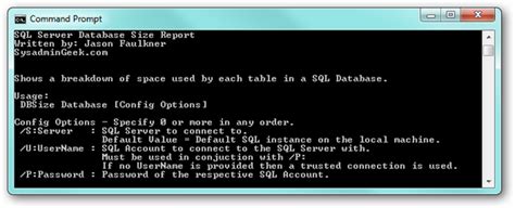 Easily View The Disk Space Usage Of Individual Sql Tables In A Database