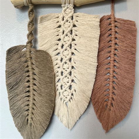 Macrame Feather Wall Hanging Etsy