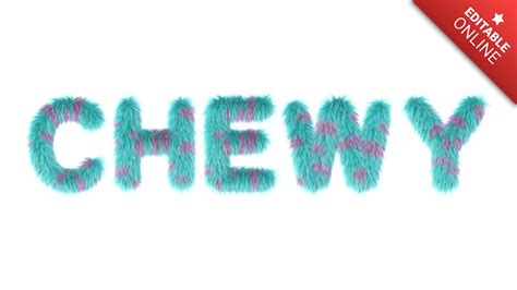 Chewy Monster Blue Fur Alphabet Font Text Effect Generator