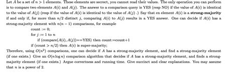 Solved Let A Be A Set Of N Elements These Elements Are Chegg