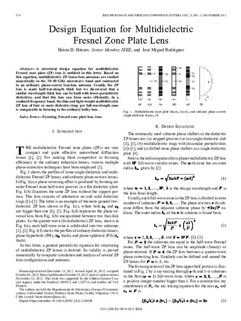 Pdf Design Equation For Multidielectric Fresnel Zone Plate Lens