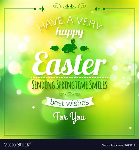 Happy Easter Typographical Background Royalty Free Vector