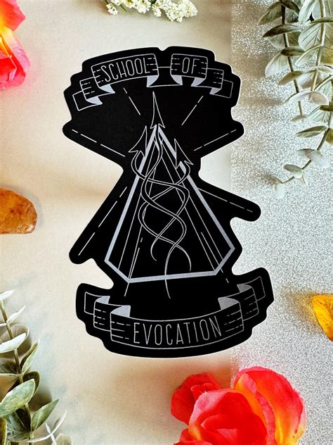 Wizard School Of Evocation Vinyl Sticker For Dnd Party T Or