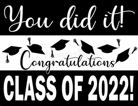 Congratulations Class Of 2021 Blue Graphic Stock Vector Illustration