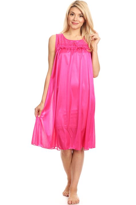 Lati Fashion Womens Soft Nightgown Sleepwear Night Size Pajama Dress
