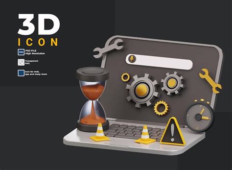 Premium Psd 3d Computer Maintenance Icon