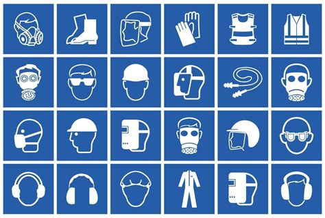 Símbolo De Equipo De Protección Personal Requerido Icono De Seguridad