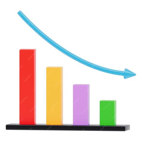Premium Photo Decreasing Graph 3d Icon