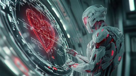 Futuristic Man In Suit And Helmet Holding Large Clock Symbolizing Time