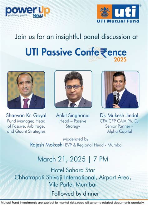 Utipassiveconference2025 Investmentinsights Paneldiscussion Dr Mukesh Jindal Cfa Cfp Ph D