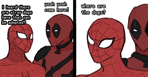 Deadpool Spider Man Spideypool 无题 Pixiv