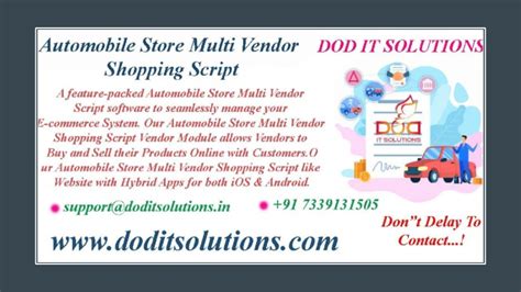 Ppt Automobile Store Multi Vendor Script Dod It Solutions Powerpoint Presentation Id12256065