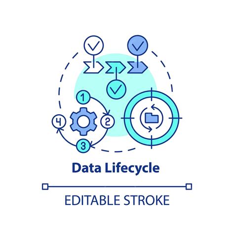 Premium Vector Data Lifecycle Concept Icon